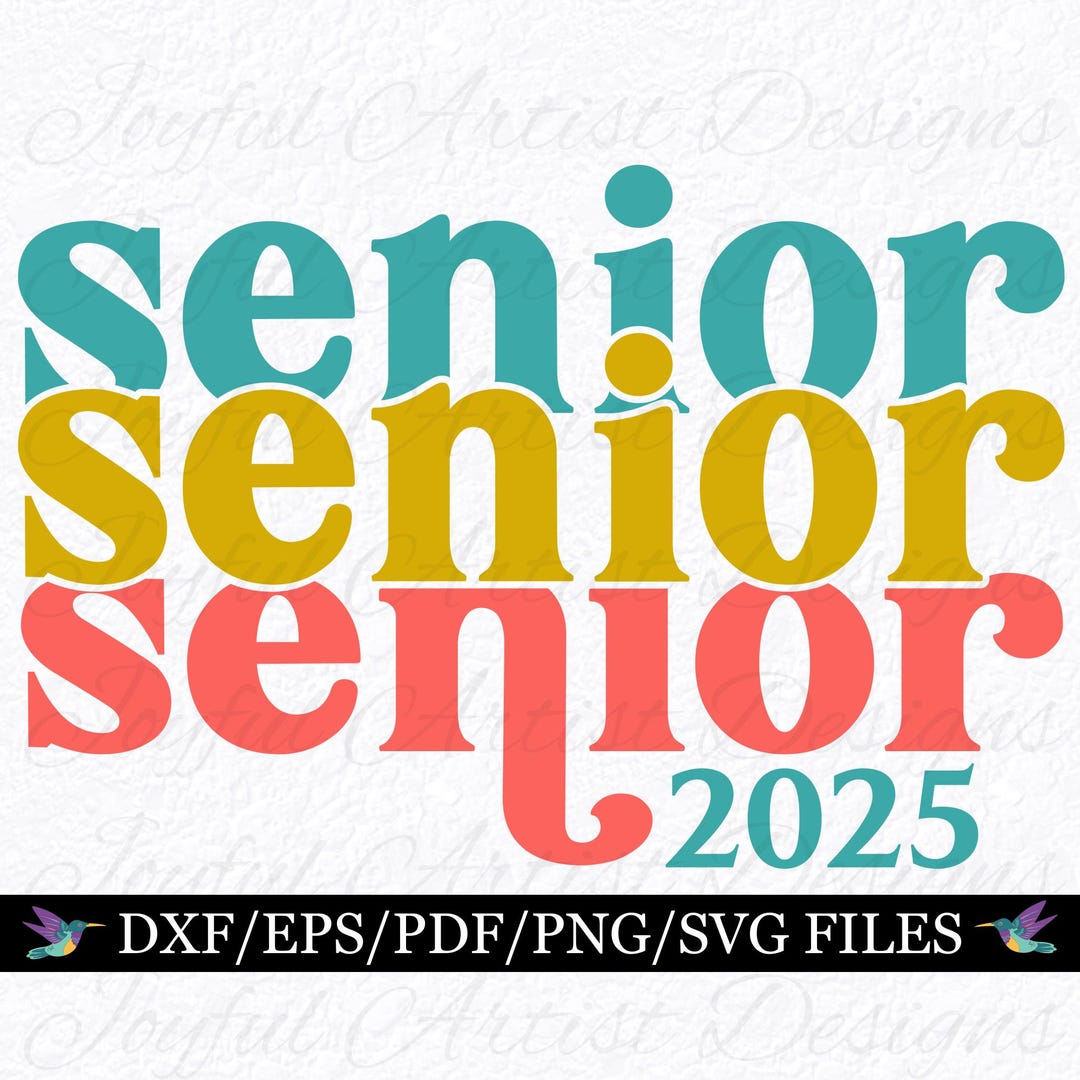 Senior Stacked 2025 Girl Design Back to School Class of 2025 High ...