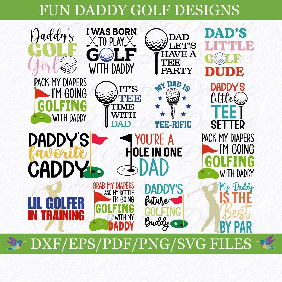 Golf SVG Bundle Daddy's Future Golfing Buddy Daddy's Caddy Baby Kid ...