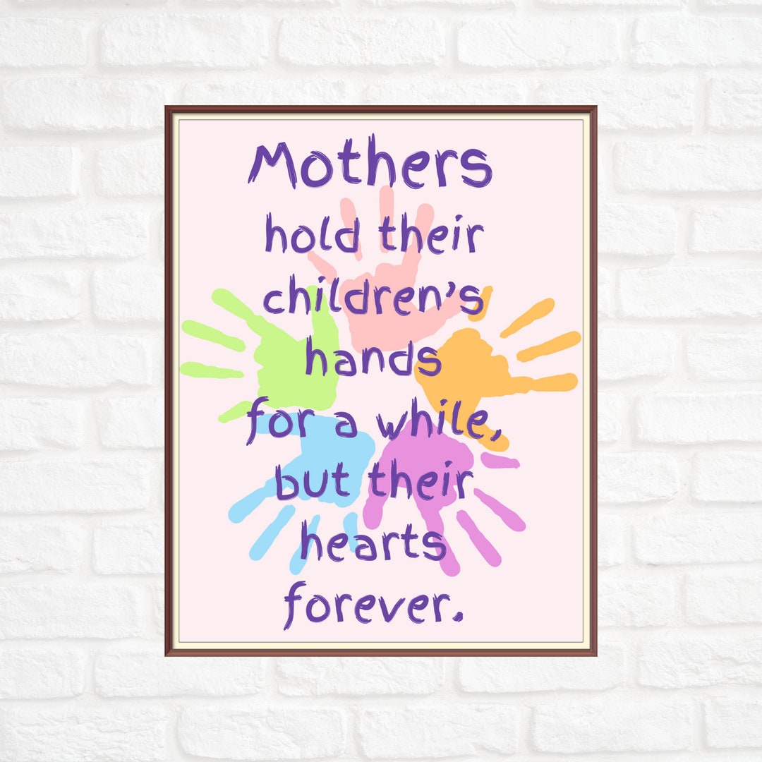 Mother Quote Printable Wall Art for Mom Digital PNG Mom - Etsy