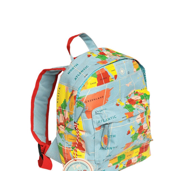 World Map Mini Backpack - Etsy