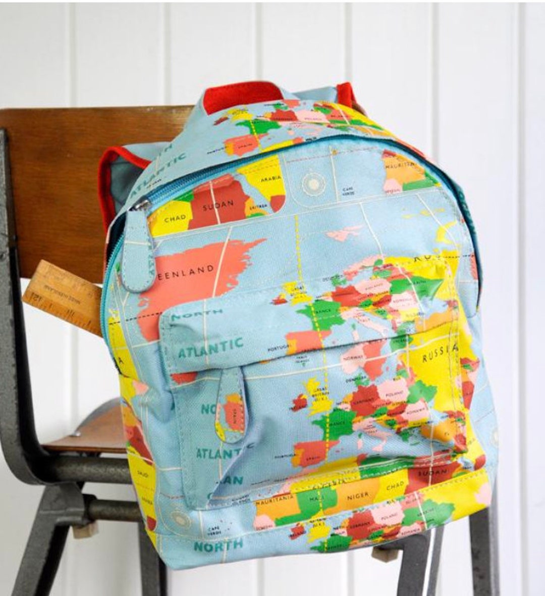 World Map Mini Backpack - Etsy