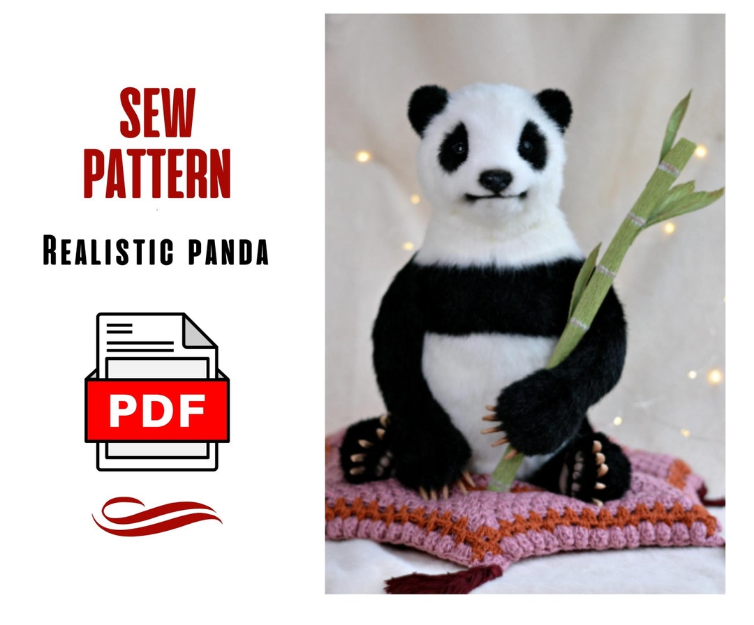 SEWING PATTERN Panda Figure Stuffed Animal Pattern - Etsy