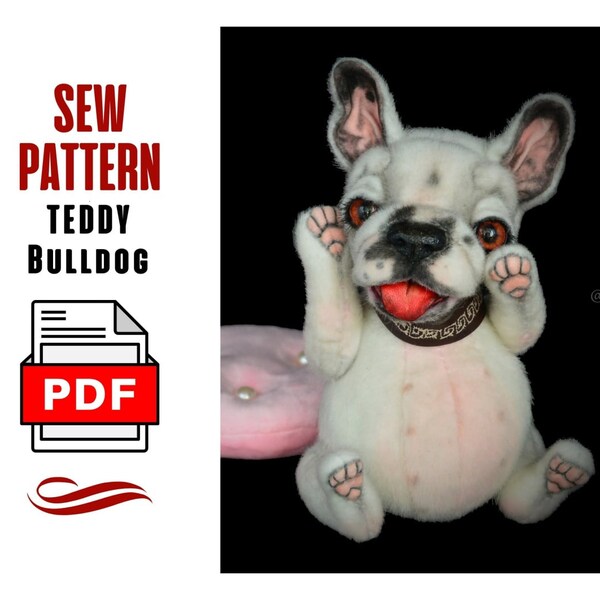 Bulldog Knitting Pattern - Etsy