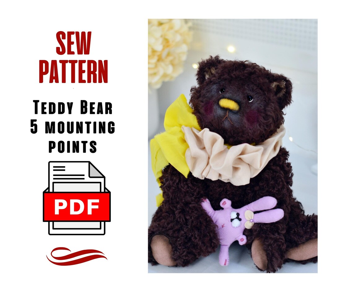 TEDDY BEAR Pattern Figure Stuffed Animal Pattern Pdf-teddy - Etsy