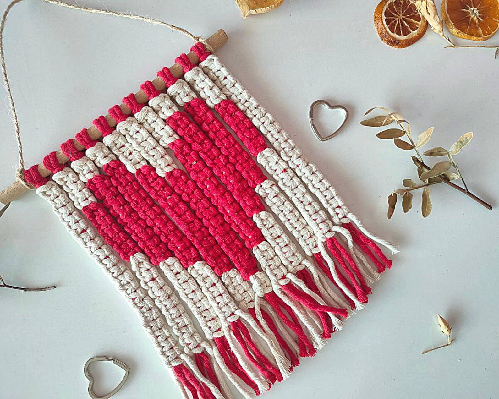 Pdf TUTORIAL of Macrame Heart Wall Hanging Valentine's Day Gift Step by ...