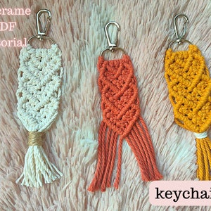 Macrame Heart Keychain PDF Tutorial Step by Step Guide DIY Handmade ...