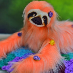 Sloth Sewing Pattern PDF • 10 Inch Plush Sloth Toy • Realistic Poseable ...