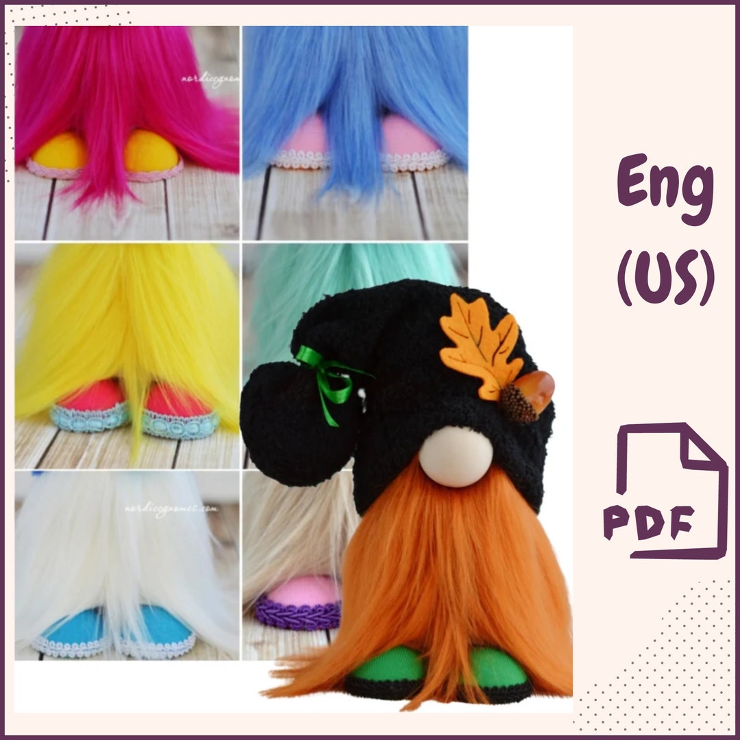 Gnome Shoes PDF Pattern | DIY Gnome Boot Tutorial | Scandinavian Gnome ...