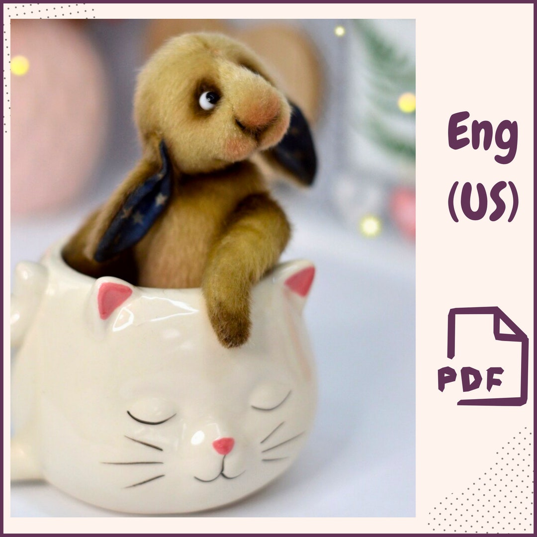 Bunny Rabbit Sewing PDF Pattern – Plush Toy Template PDF, Stuffed ...