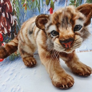 SEW PATTERN Tiger-collectible Toy-posing Toy-tiger Cub Toy-stuffed ...