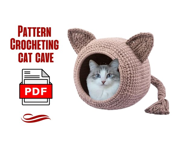 CAT BED CROCHET Pattern Pet Crochet Bed Cat Pod Crochet | Etsy