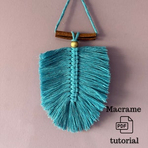 Feather Macrame Pattern Beginner / Leaf Tutorial / Step by Step DIY ...
