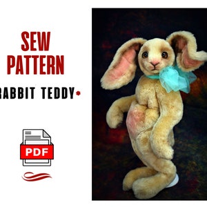 Teddy Bunny Sewing Pattern, Pattern Stuffed Animal, Pattern Pdf-teddy ...