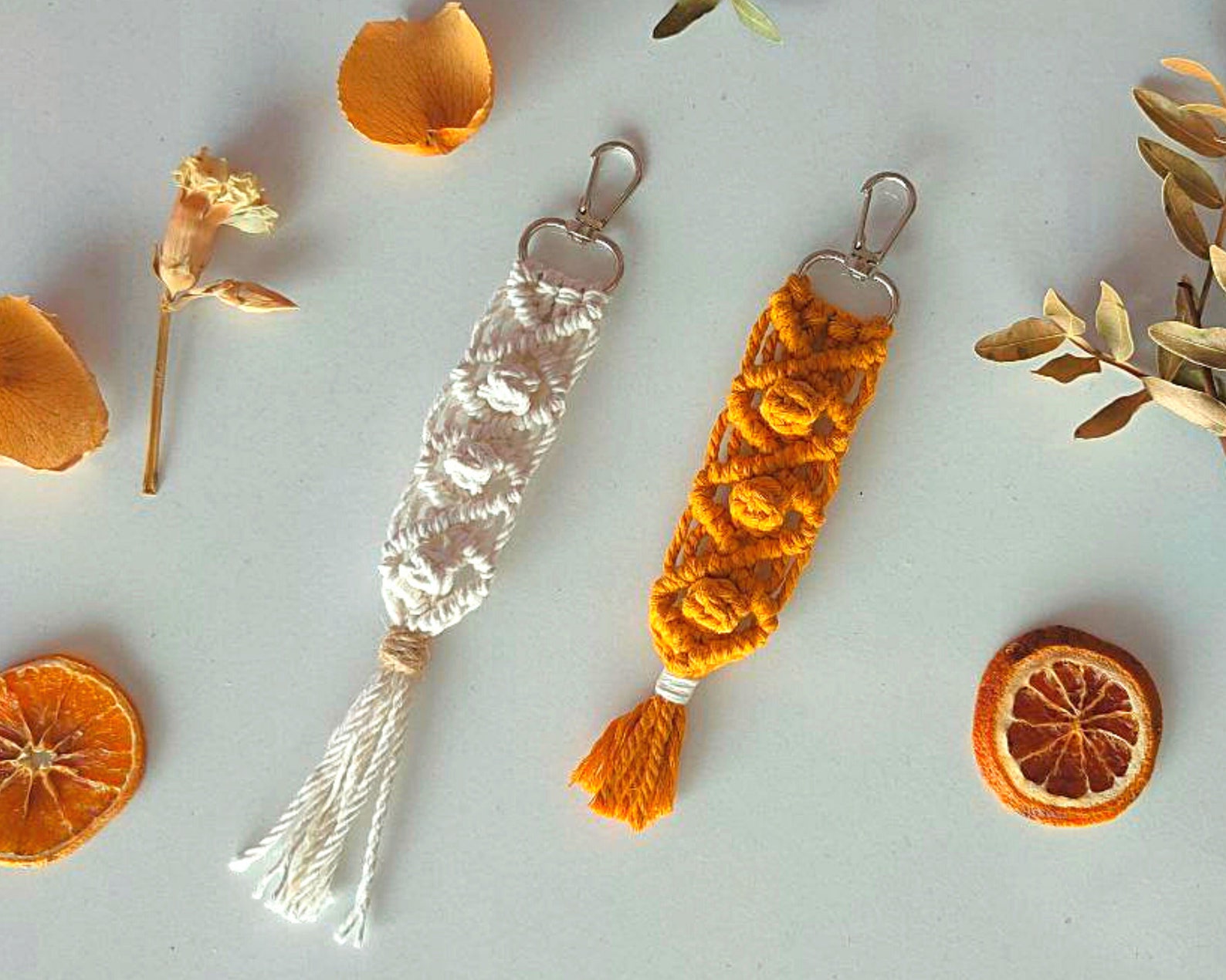 Macrame Keychain Pattern PDF Berry Knot Boho Keychain Modern Macrame ...