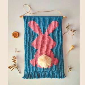 Macrame Easter Bunny Pattern / Pixel Rabbit Macrame Wall Hanging PDF ...