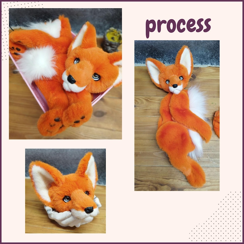 Teddy Fox Plush Sewing Pattern PDF, Soft Toy DIY Template, Stuffed ...