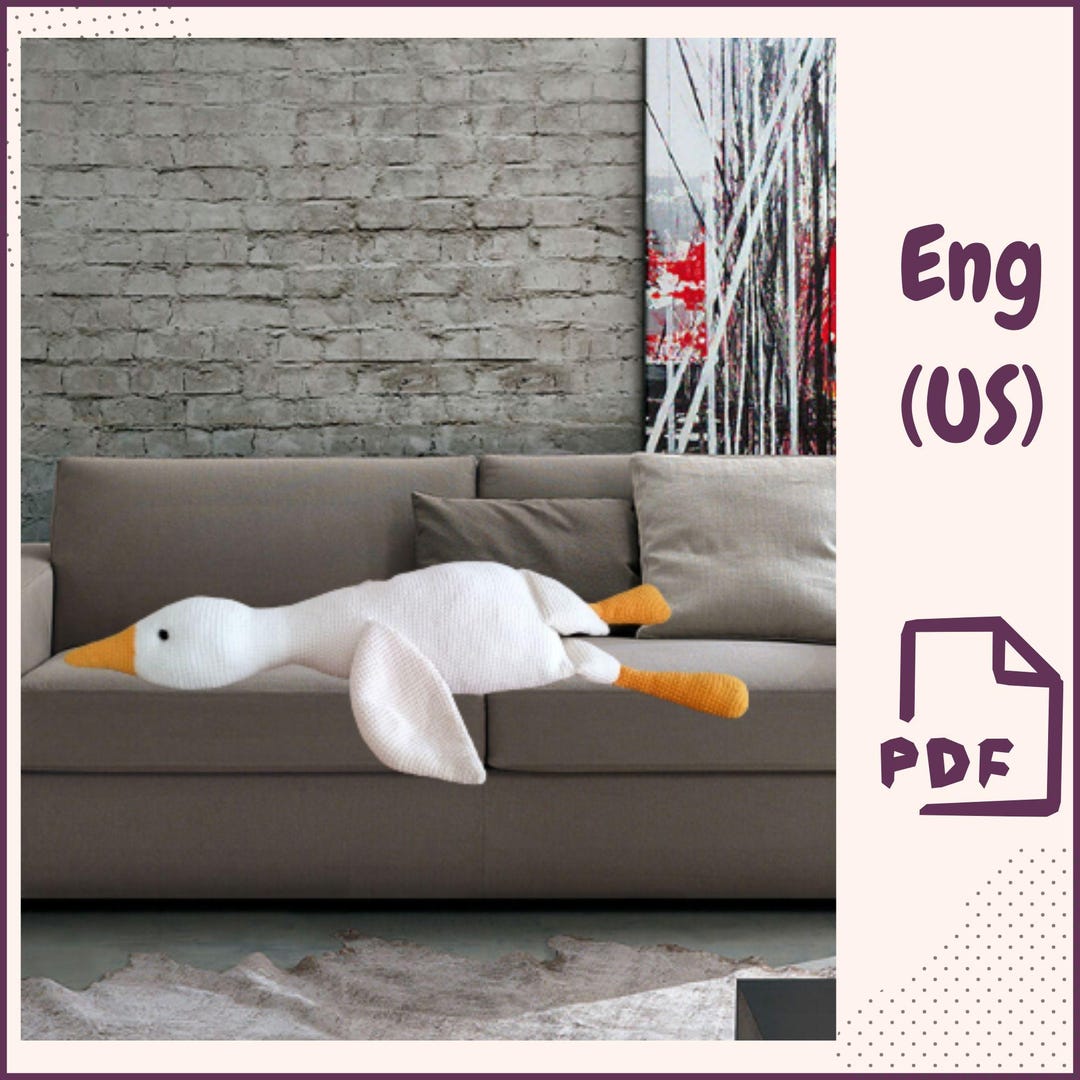 Crochet PDF Pattern Goose – 47 Inch Large Amigurumi Goose for Hugs ...