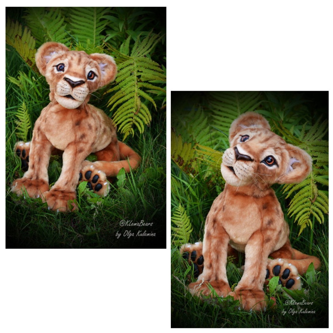 Lion Cub Sewing Pattern • PDF Plush Simba Toy Tutorial • Realistic Baby ...