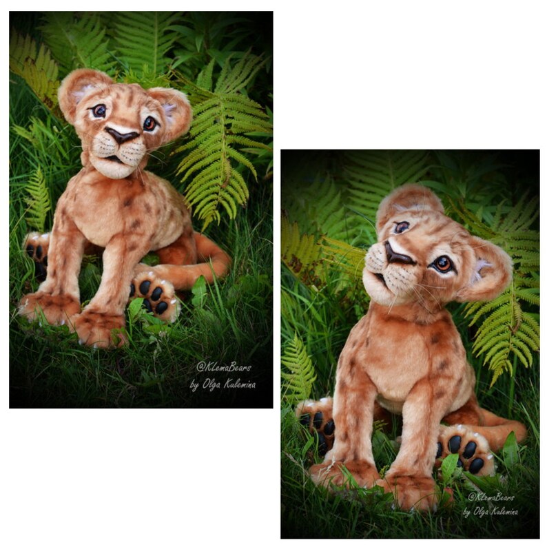 Lion Cub Sewing Pattern • PDF Plush Simba Toy Tutorial • Realistic Baby ...