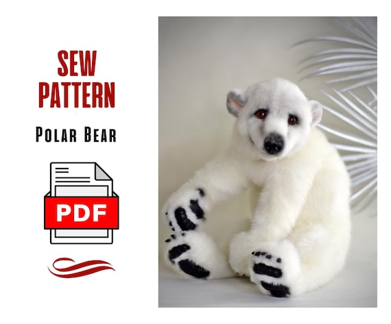 Polar Bear Pattern PDF Sewing Pattern Bear Pattern 15.7 - Etsy Canada