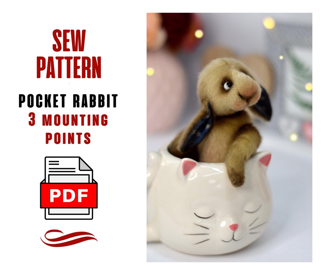 Rabbit Pattern Sewing Bunny Rabbit Stuffed Animal Doll Sewing - Etsy
