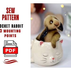 Rabbit Pattern Sewing Bunny Rabbit Stuffed Animal Doll Sewing Pattern ...