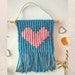 Pixel Heart Macrame Wall Hanging PDF Tutorial, Valentine's Day Wall ...