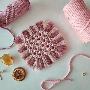 Macrame Coaster PDF Pattern / Macrame Coaster Instructions / PDF Macrame Tutorial Coaster ...