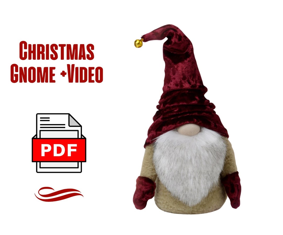Christmas Gnome Video Tutorial Step by Step Toy Handmade - Etsy