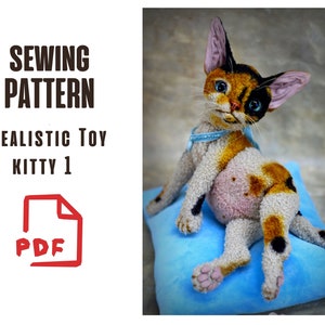 Plush Pattern Kitten - Cat Sewing Pattern Pattern Stuffed Animal ...