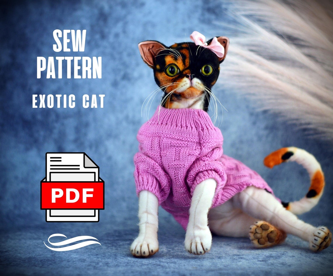 Cat Sewing Pattern Pattern Stuffed Animal Pattern Pdf-teddy - Etsy