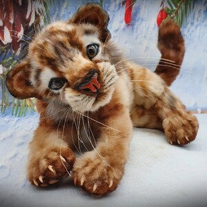 SEW PATTERN Tiger-collectible Toy-posing Toy-tiger Cub Toy-stuffed ...