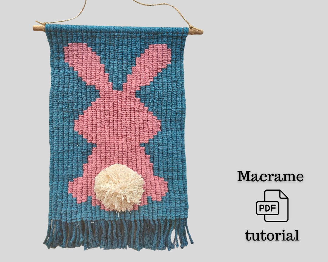 Macrame Easter Bunny Pattern / Pixel Rabbit Macrame Wall - Etsy