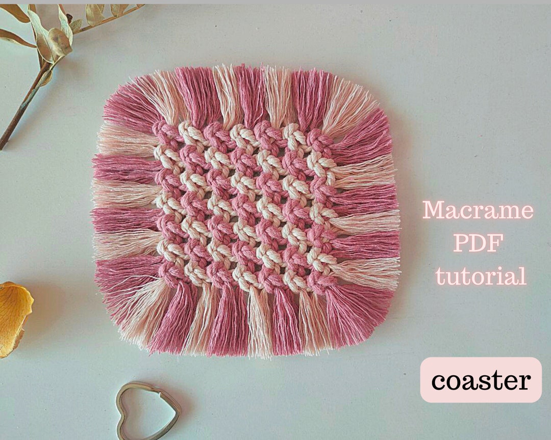 Macrame Coaster PDF Pattern / Macrame Coaster Instructions / - Etsy