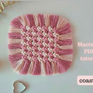 Macrame Coaster PDF Pattern / Macrame Coaster Instructions / PDF Macrame Tutorial Coaster ...