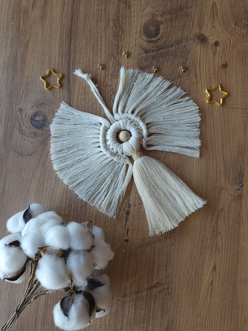 Macrame Angel Pattern PDF | Easy Beginner Macrame Ornament Tutorial ...