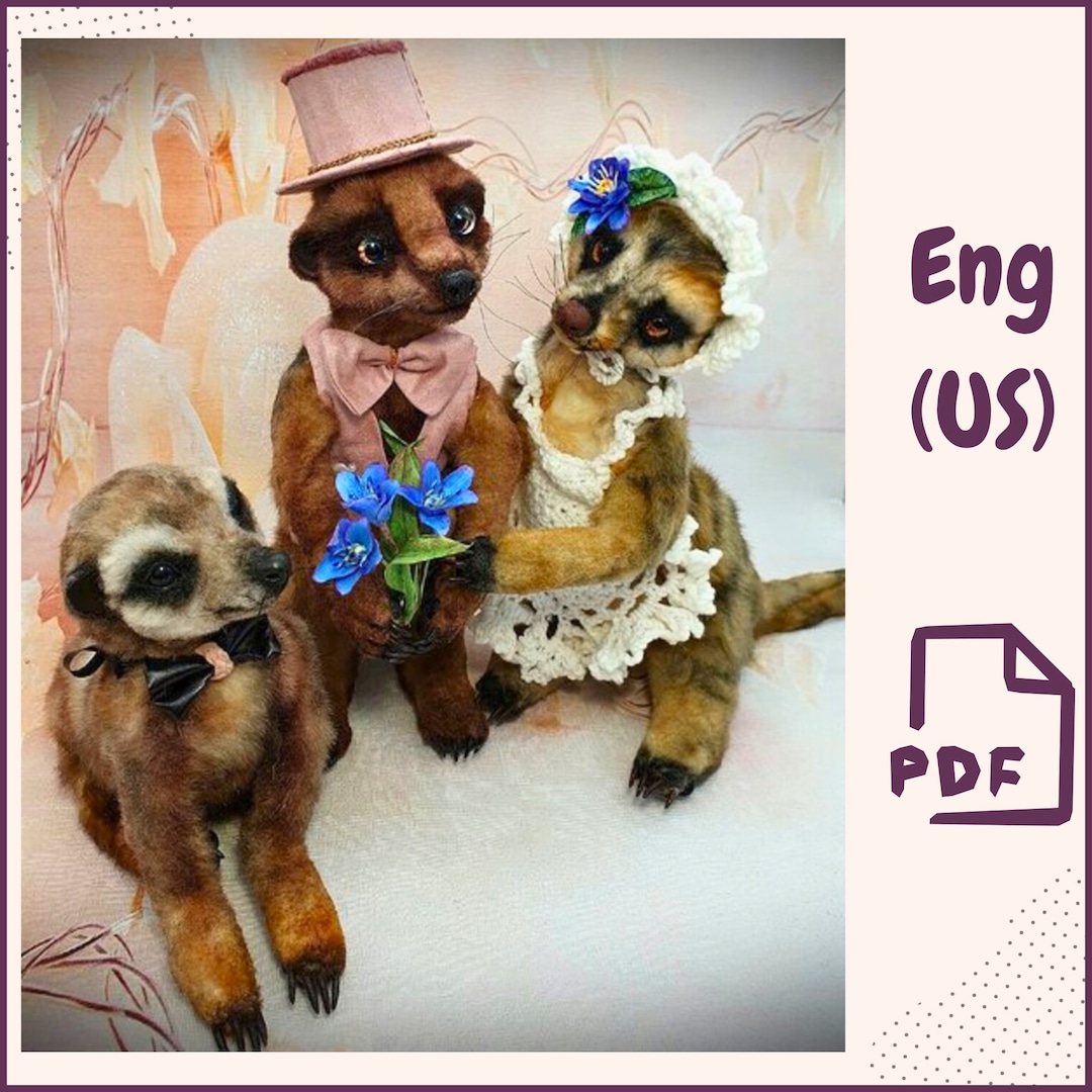 Meerkat Plush Sewing PDF Pattern – Stuffed Toy PDF – Realistic Animal ...