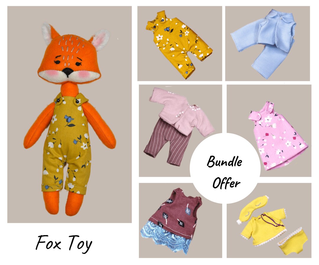 Pattern for Sewing Animal Dolls Fox Dolls DIY Fox Doll - Etsy
