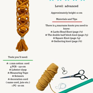 Macrame Keychain Pattern PDF Berry Knot Boho Keychain Modern Macrame ...