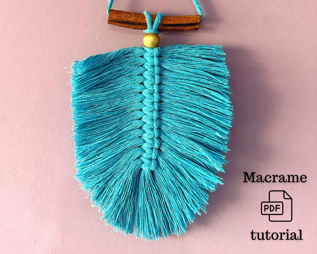Feather Macrame Pattern Beginner / Leaf Tutorial / Step by - Etsy