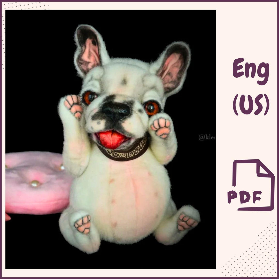 Bulldog Sewing Pattern, Figure Stuffed Animal Pattern, Pdf-bulldog ...