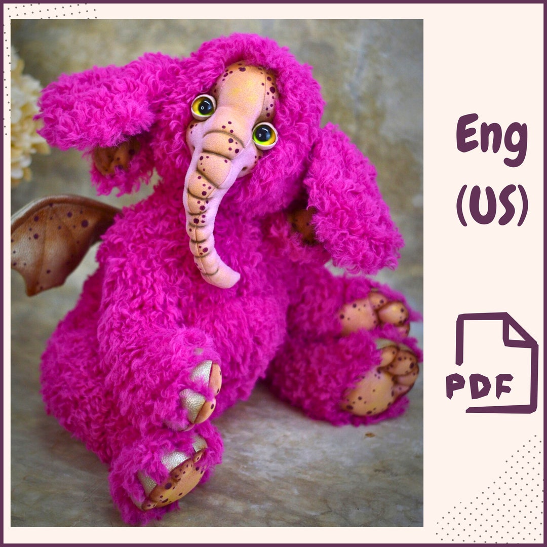 Mammoth Sewing Pattern - Soft Mammoth, Plush Mammoth , Toy Mammoth ...