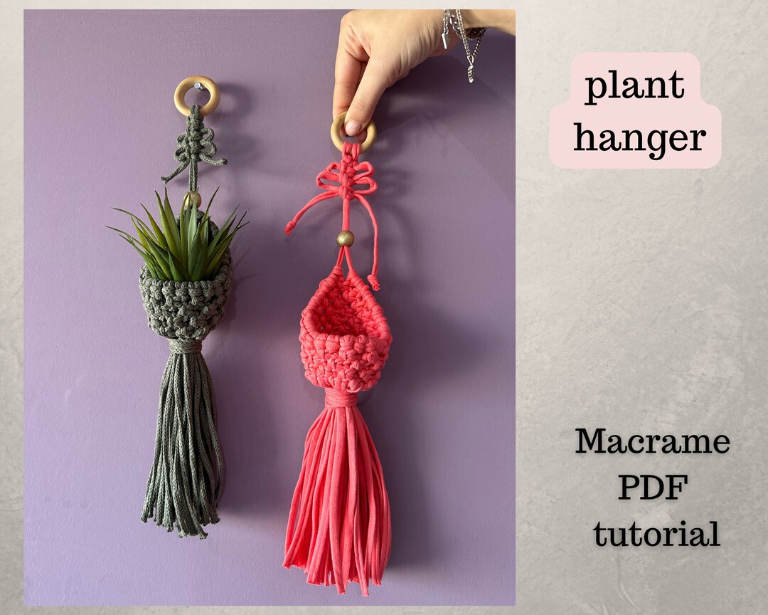 Macrame Plant Hanger PDF Tutorial Pod Hanging Basket Plant - Etsy