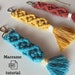 Macrame Keychain Pattern PDF Lanyard Boho Keychain Modern Macrame ...