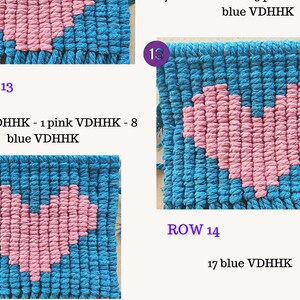 Pixel Heart Macrame Wall Hanging PDF Tutorial, Valentine's Day Wall ...