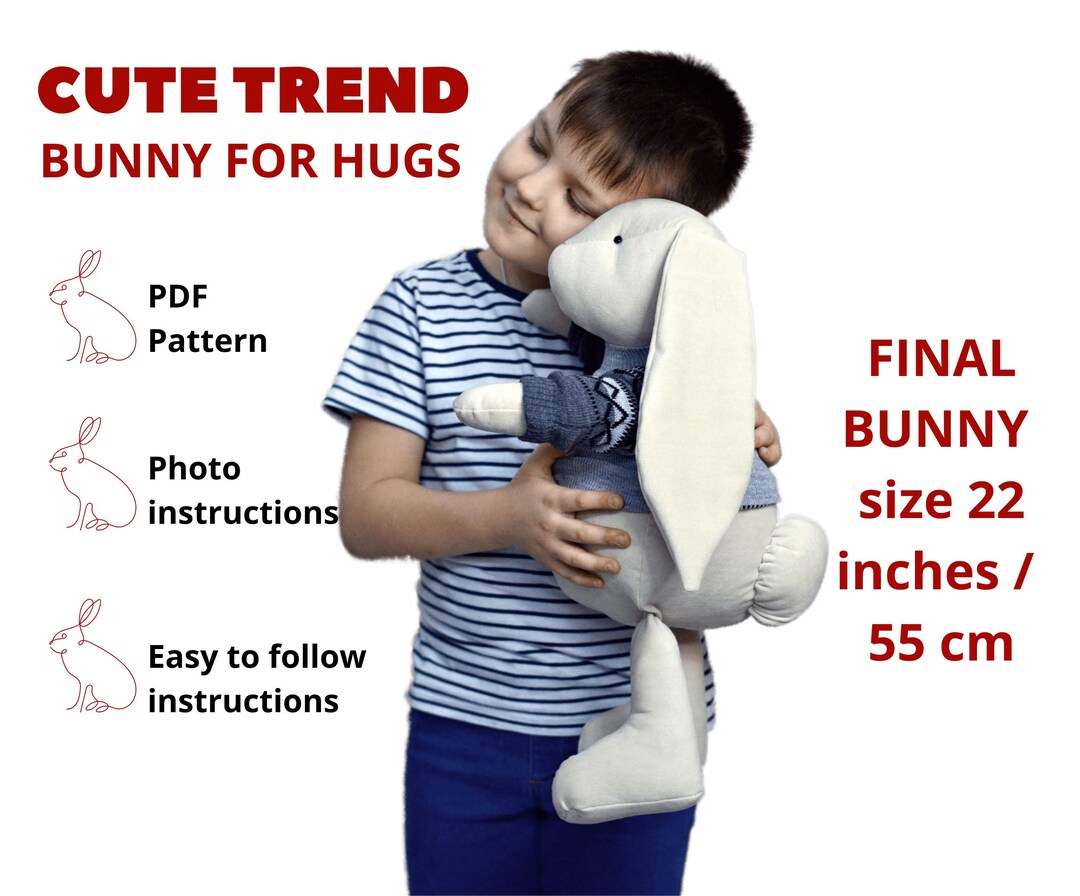 Big Bunny Stuffed Toy Perfect for Interior Decoration Big - Etsy