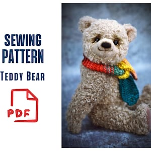 Classic Vintage Teddy Bear Pattern for Sewing Teddy Bear Sewing Pattern ...