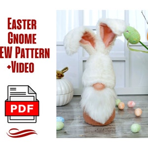 Easter Bunny Gnome Pattern PDF + Video | DIY Gnome Bunny Tutorial ...