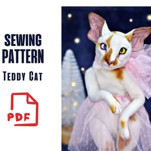Pattern for the Teddy Cat 15.7 in With Material List and Brief Sewing ...