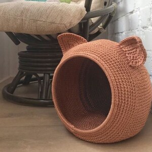CAT BED CROCHET Pattern Pet Crochet Bed Cat Pod Crochet Pattern Cat ...